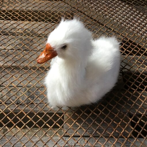 Dekorativ lille svane - Super skøn svane med blød pels - Dekolagersalg